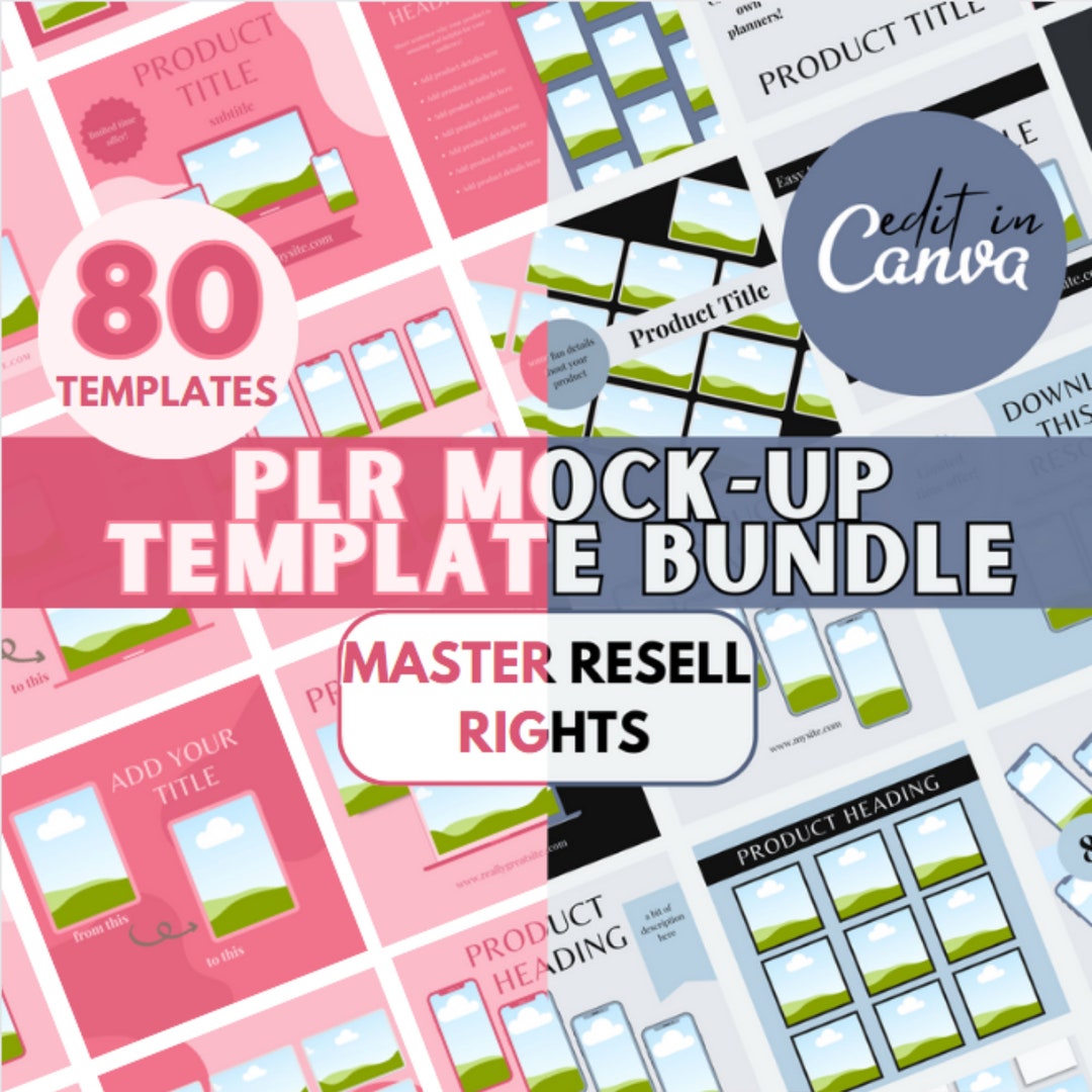Mockup Listings PLR Templates Bundle Editable Canva Bundle, Digital ...