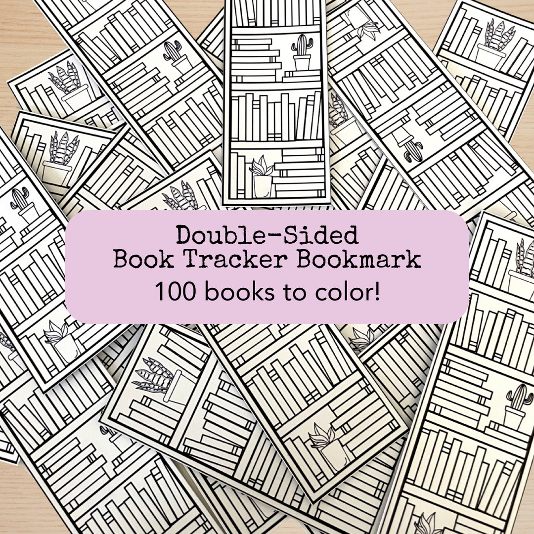 Book Tracker Bookmarks Reader Accessories Bookmarks Log Coloring Page ...
