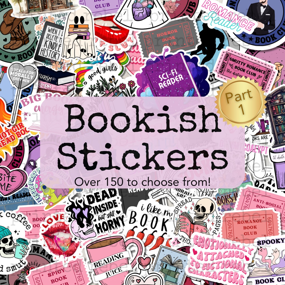 Bookish Stickers Part 1 for Ereader Accessories Spicy Stickers Bookworm ...