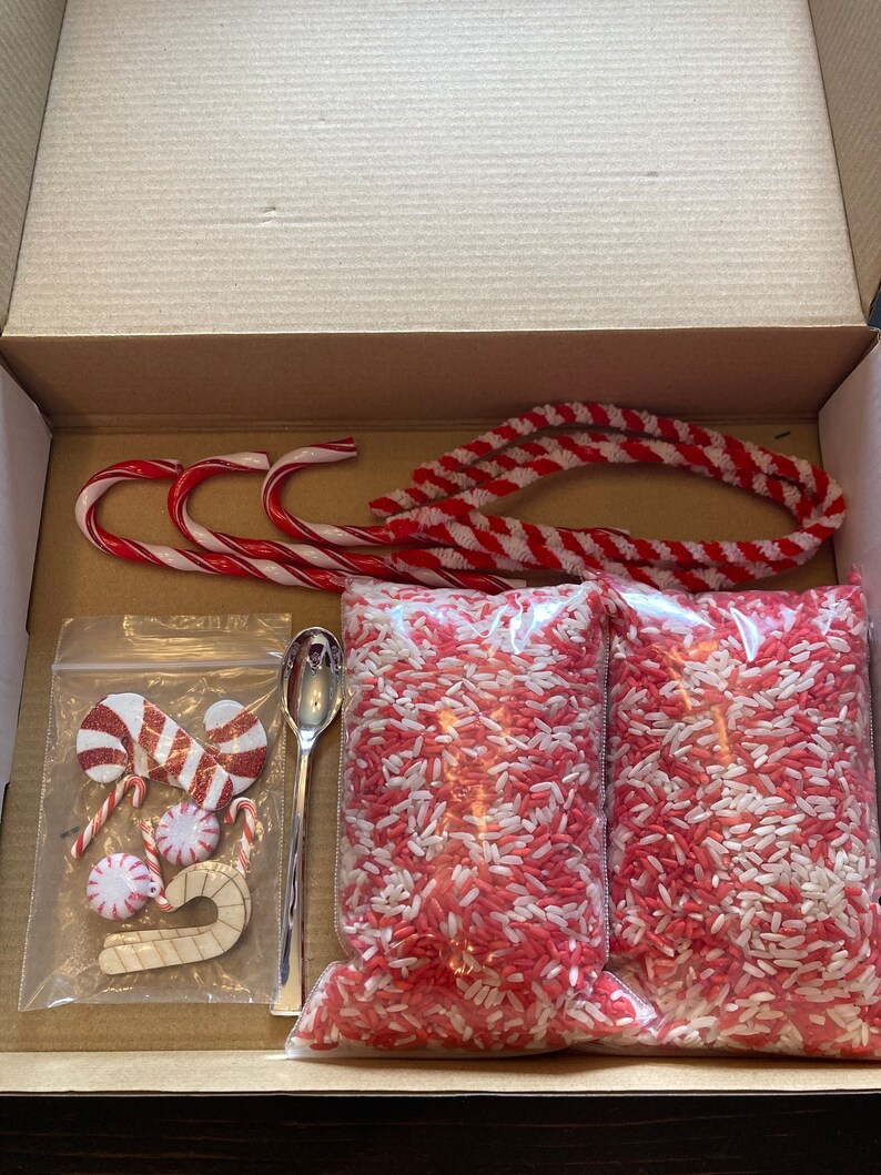 Candy Cane Sensory Kit - Etsy