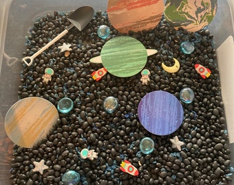 Outer Space Sensory Bin Pour and Play Open Ended Pretend Play ...