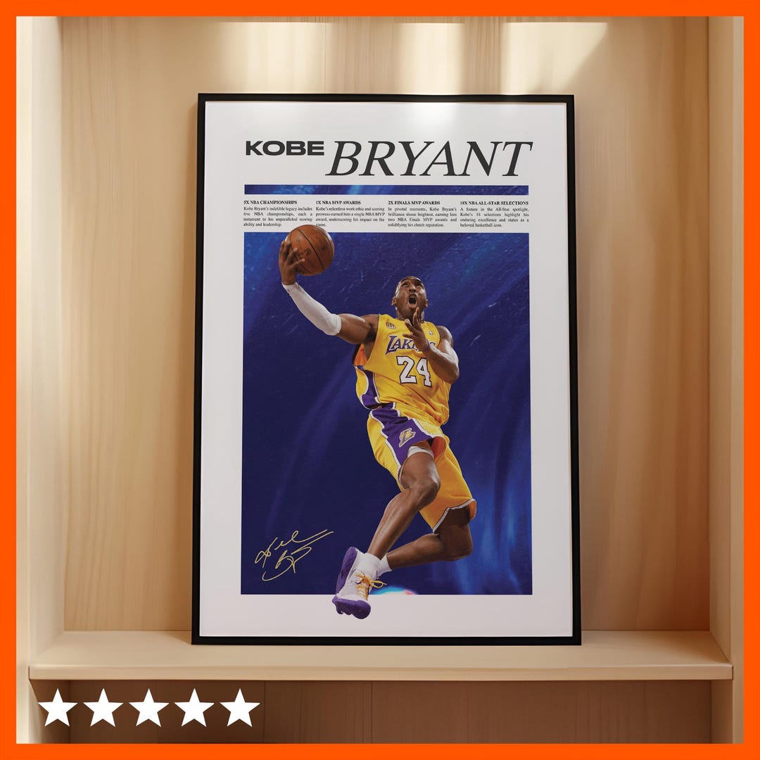 Kobe Bryant Inspired Poster, Newspaper Inspired Poster, Magazine ...