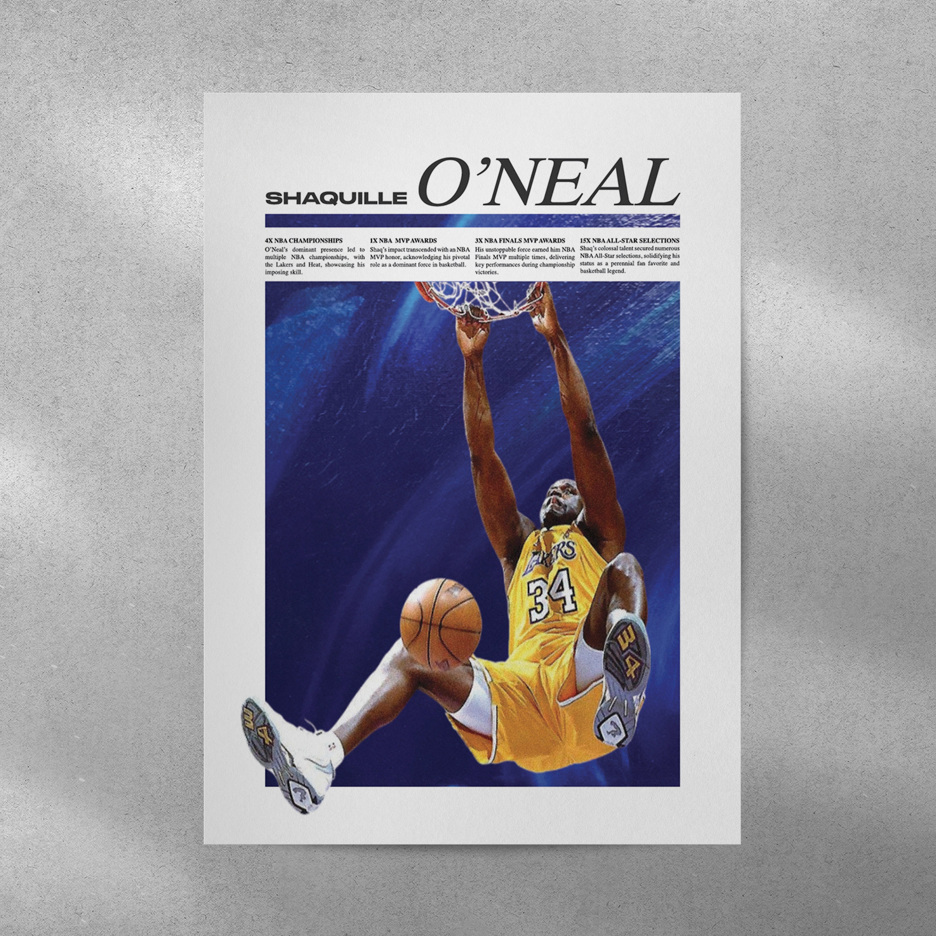Shaq Inspired Poster, Newspaper Inspired Poster, Magazine Inspired ...