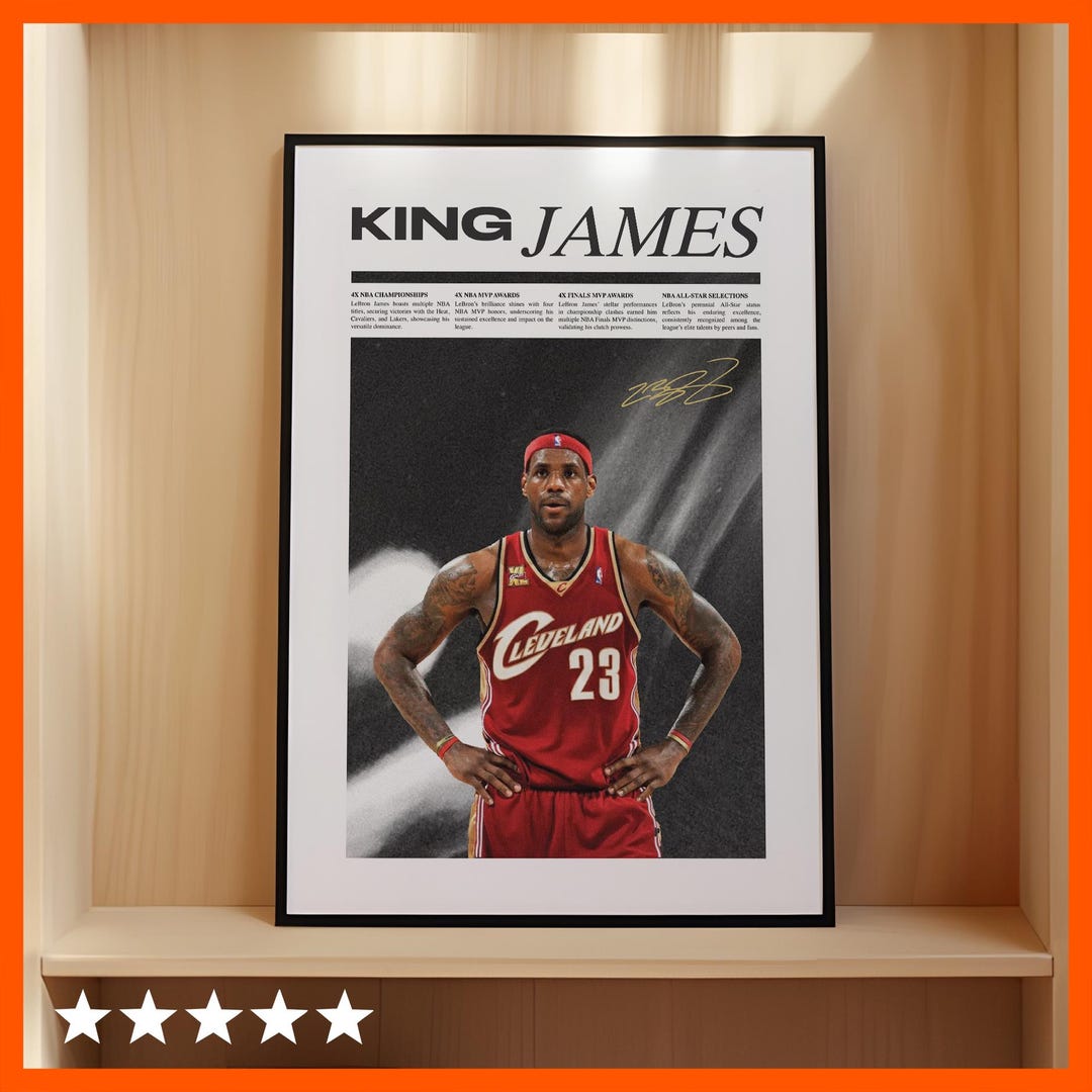 Lebron James Newspaper Poster: Miami Heat Sports Art (digital Download ...
