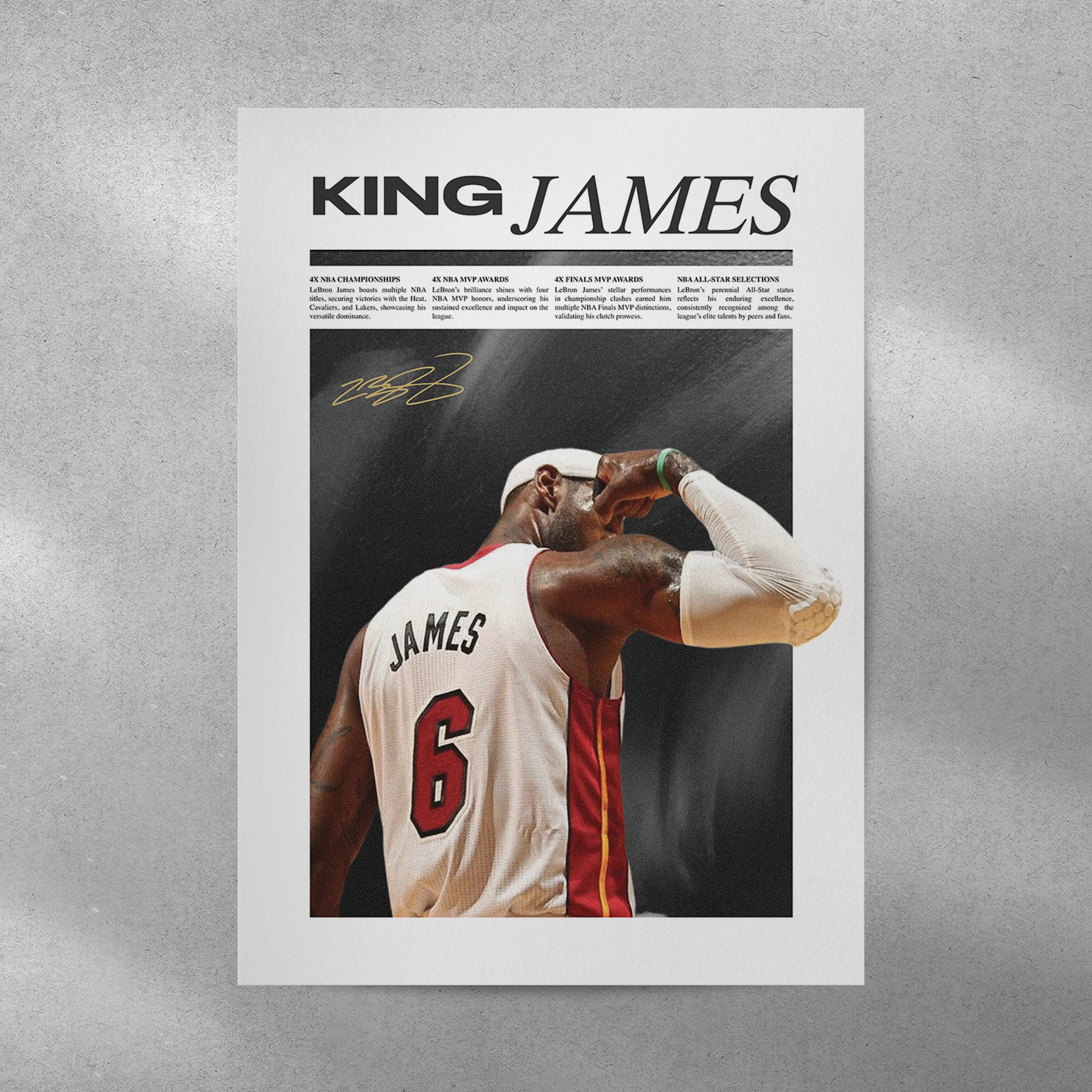 Lebron James Inspired Poster, Newspaper Inspired Poster, Magazine ...