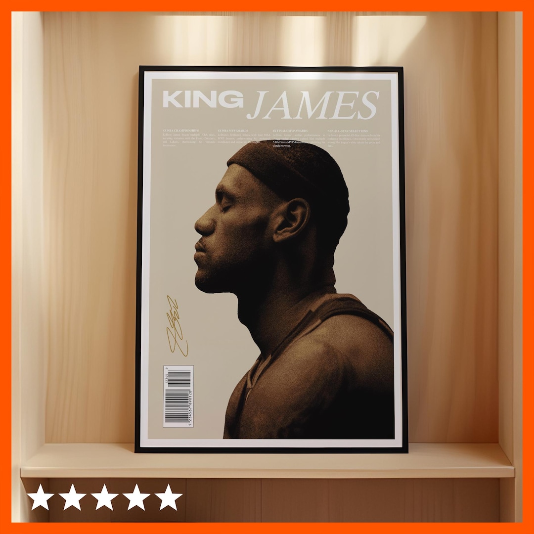 Lebron James Inspired Poster, Newspaper Inspired Poster, Magazine ...