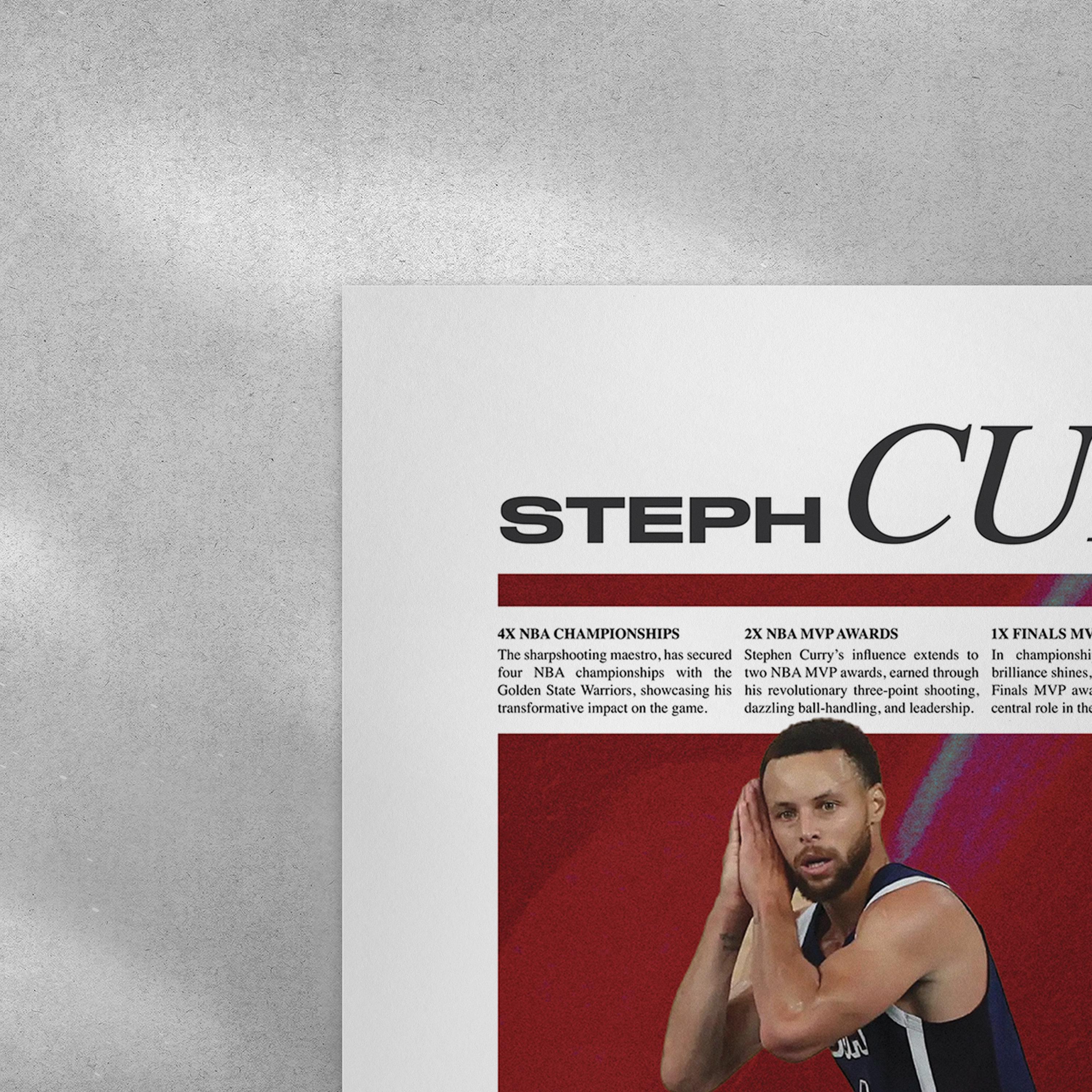 Stephen Curry Inspired Poster, Newspaper Inspired Poster, Magazine ...