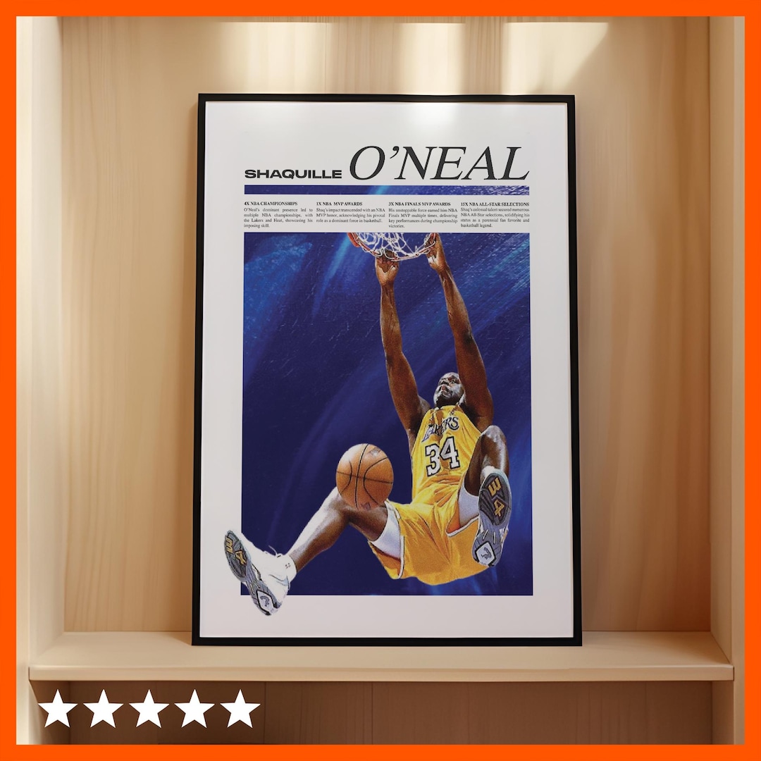 Shaq Inspired Poster, Newspaper Inspired Poster, Magazine Inspired ...