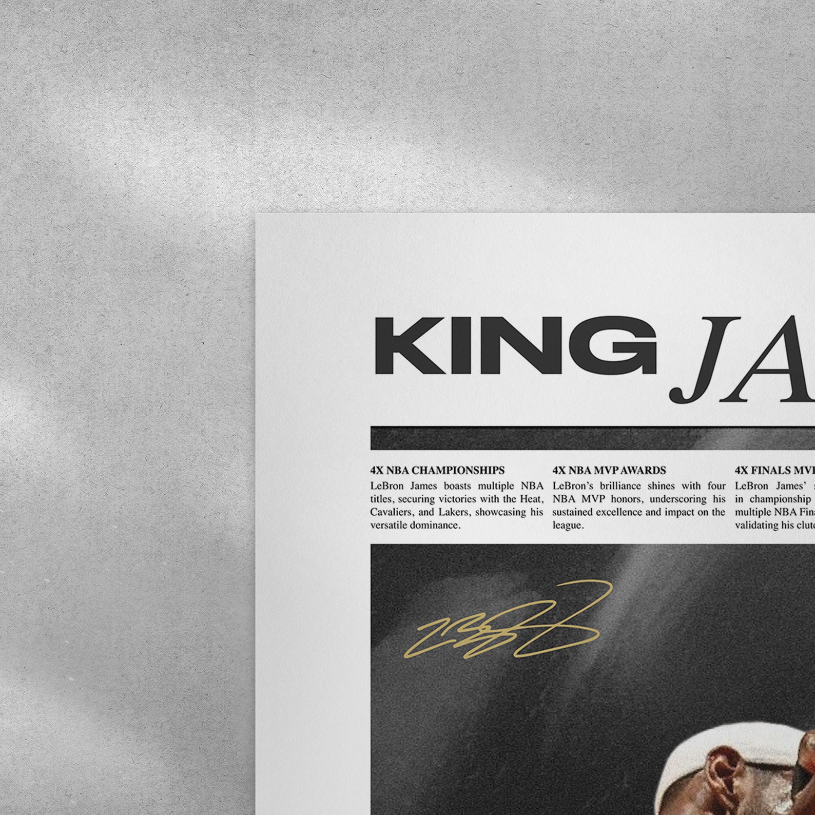 Lebron James Inspired Poster, Newspaper Inspired Poster, Magazine ...