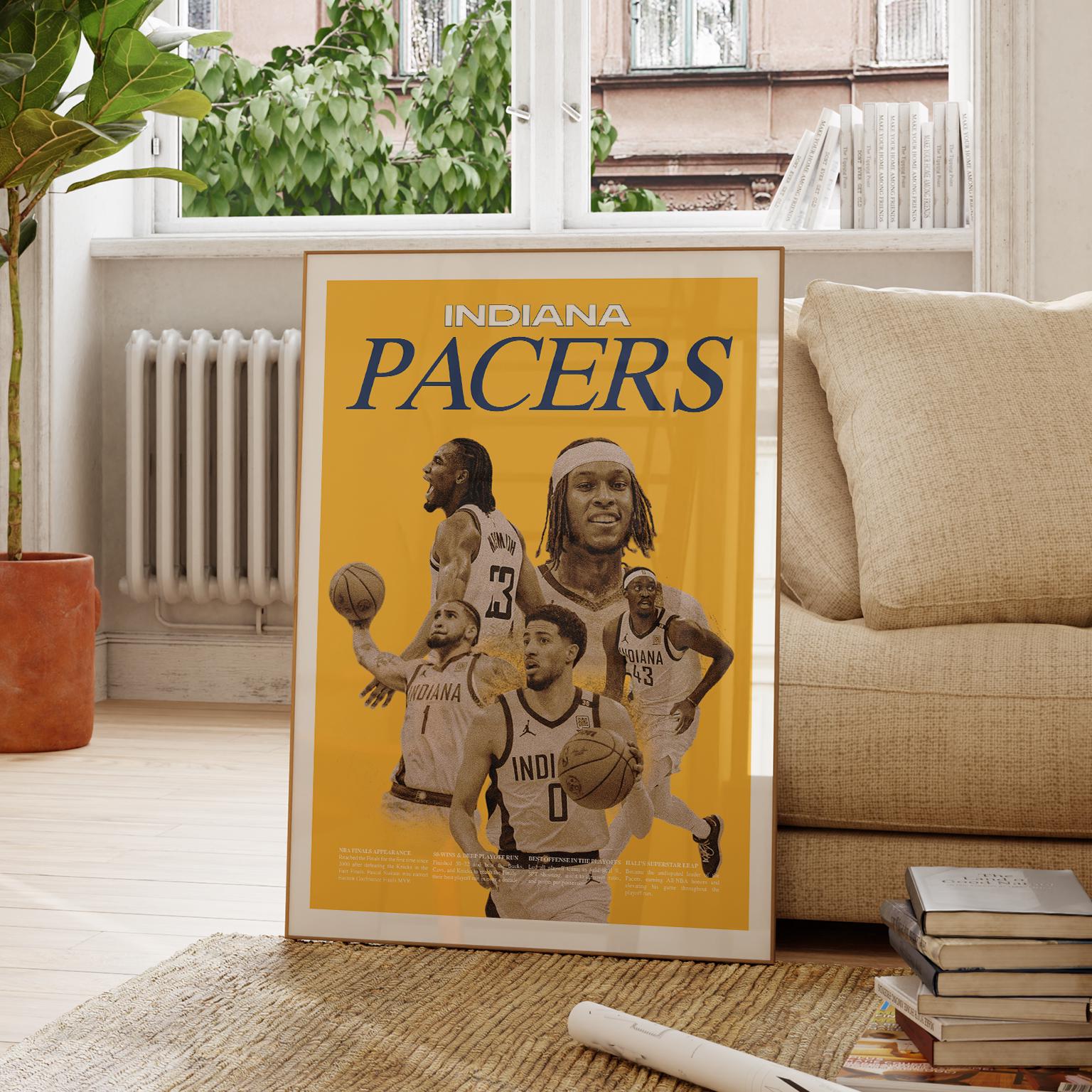 Pacers Poster, Indiana Pacers Poster, Haliburton Poster, Indiana ...