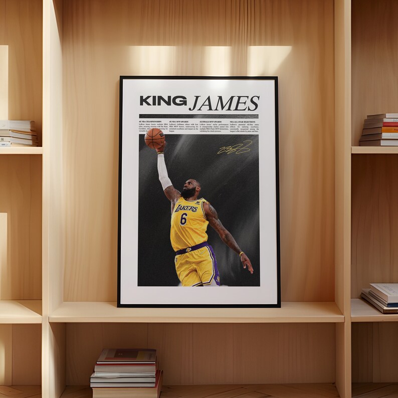 Lebron James Inspired Poster, Newspaper Inspired Poster, Magazine ...