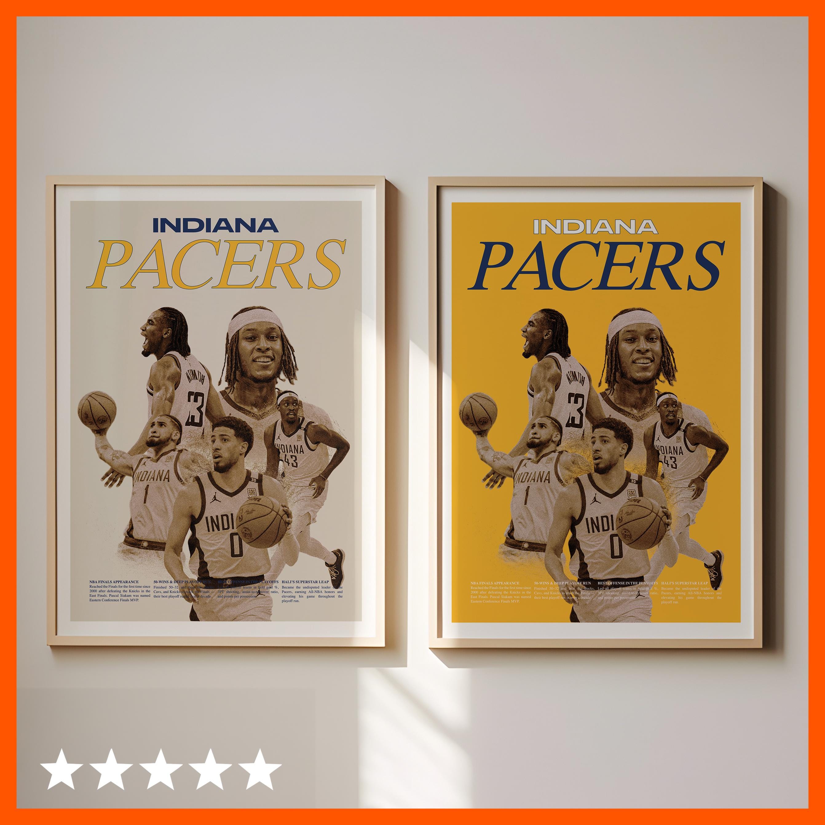 Pacers Poster, Indiana Pacers Poster, Haliburton Poster, Indiana ...