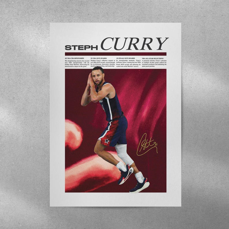 Stephen Curry Inspired Poster, Newspaper Inspired Poster, Magazine ...