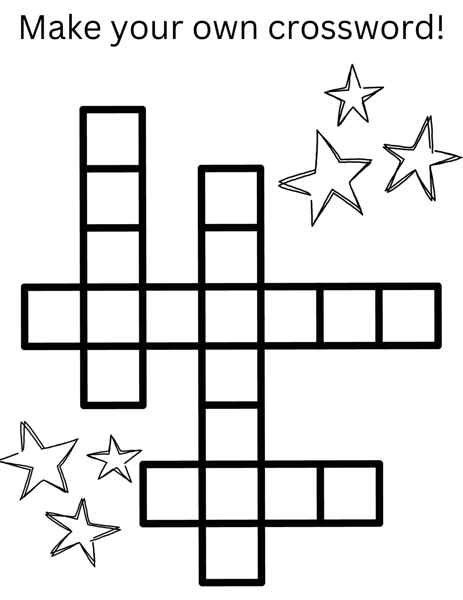 Make Your Own Crossword, Homeschool, Project, Kids, Printable - Etsy