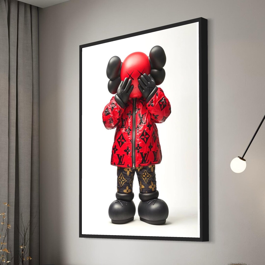 Framed Hypebeast Poster, KAWS Poster, Graffiti Print, Kaws Framed Art, Kaws Poster Framed, Kaws ...