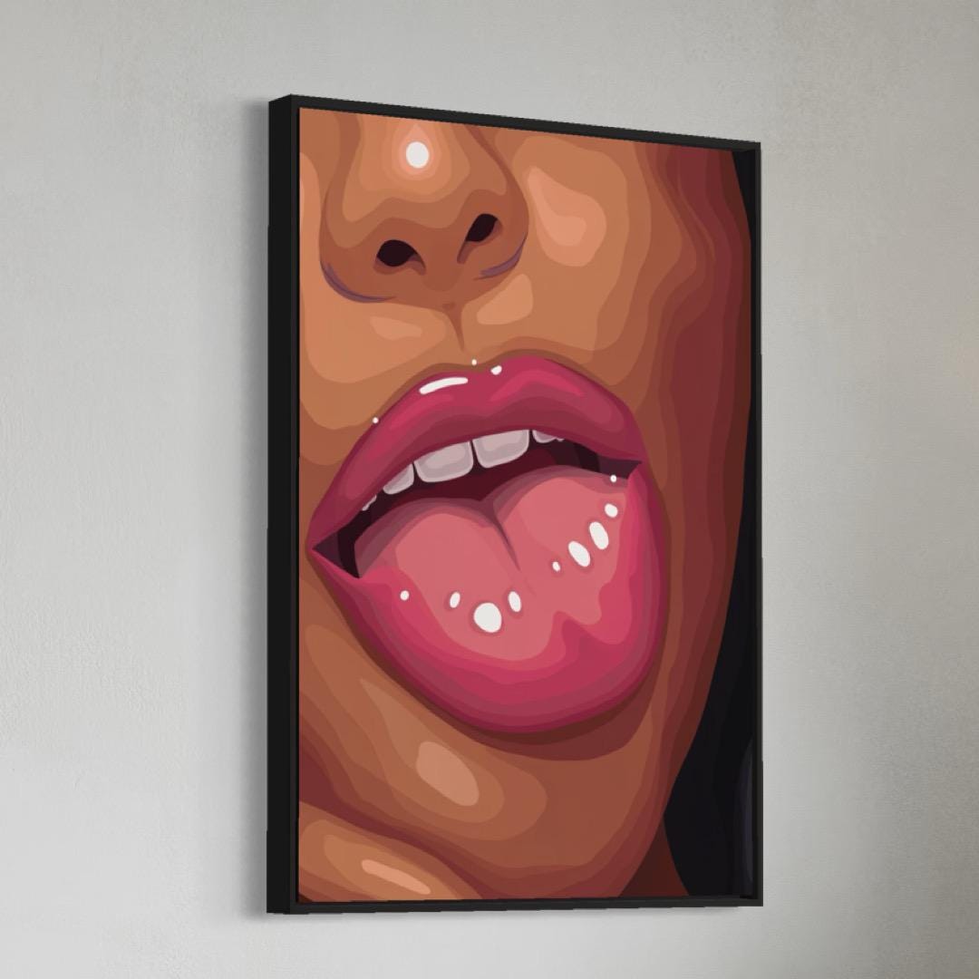 Lips Art, Black Woman Art, African American Art, Afrocentric Art, Black ...