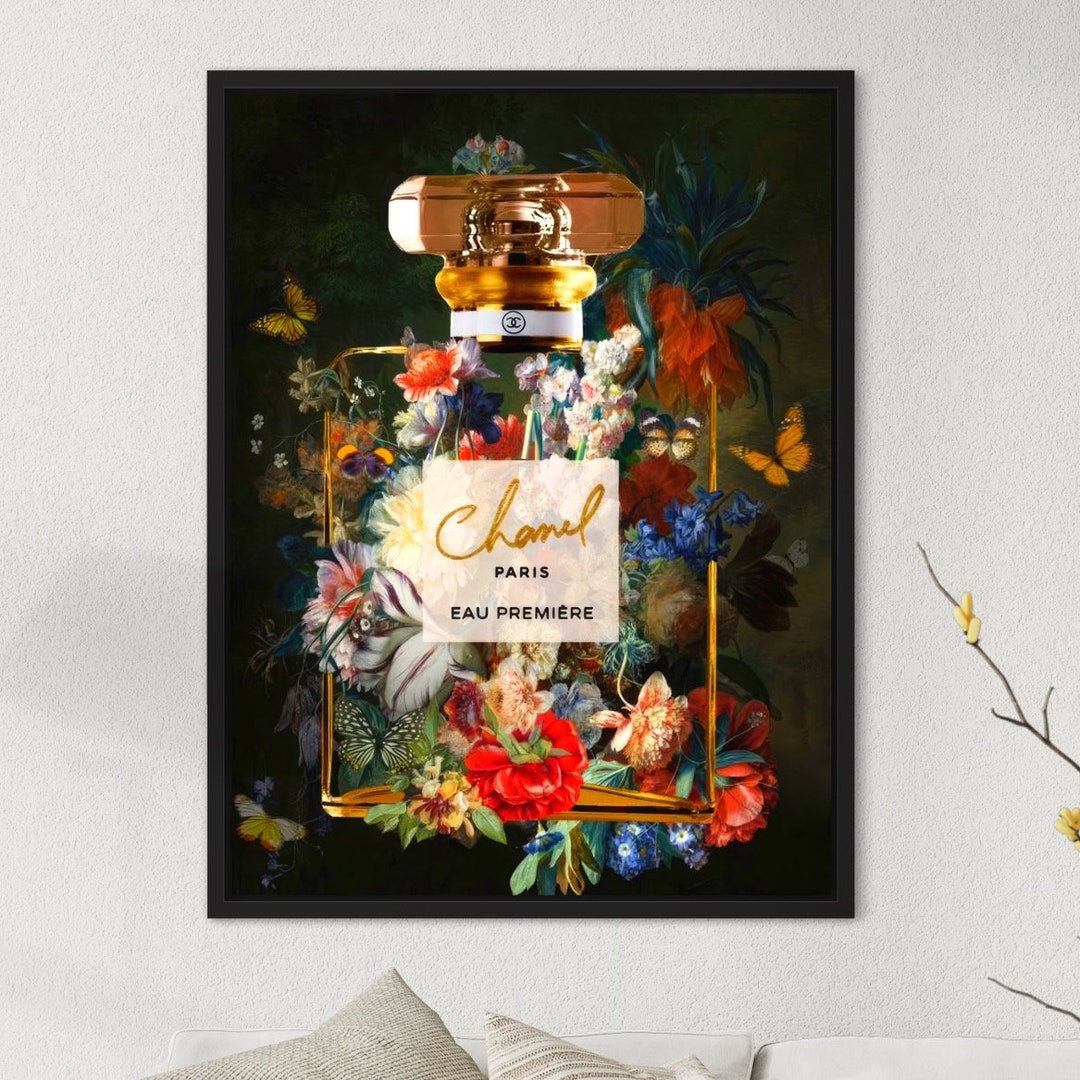 Perfume Poster, Peonies Perfume Print,paris Sign, Eau De Perfume ...