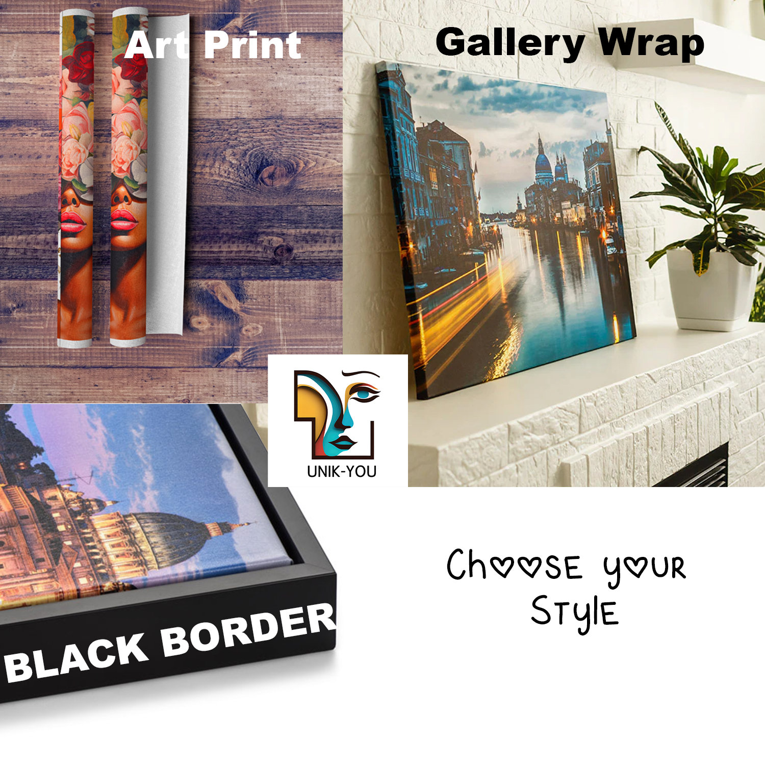 Framed Rose Head Woman Canvas Print Woman With Flower Head - Etsy Canada