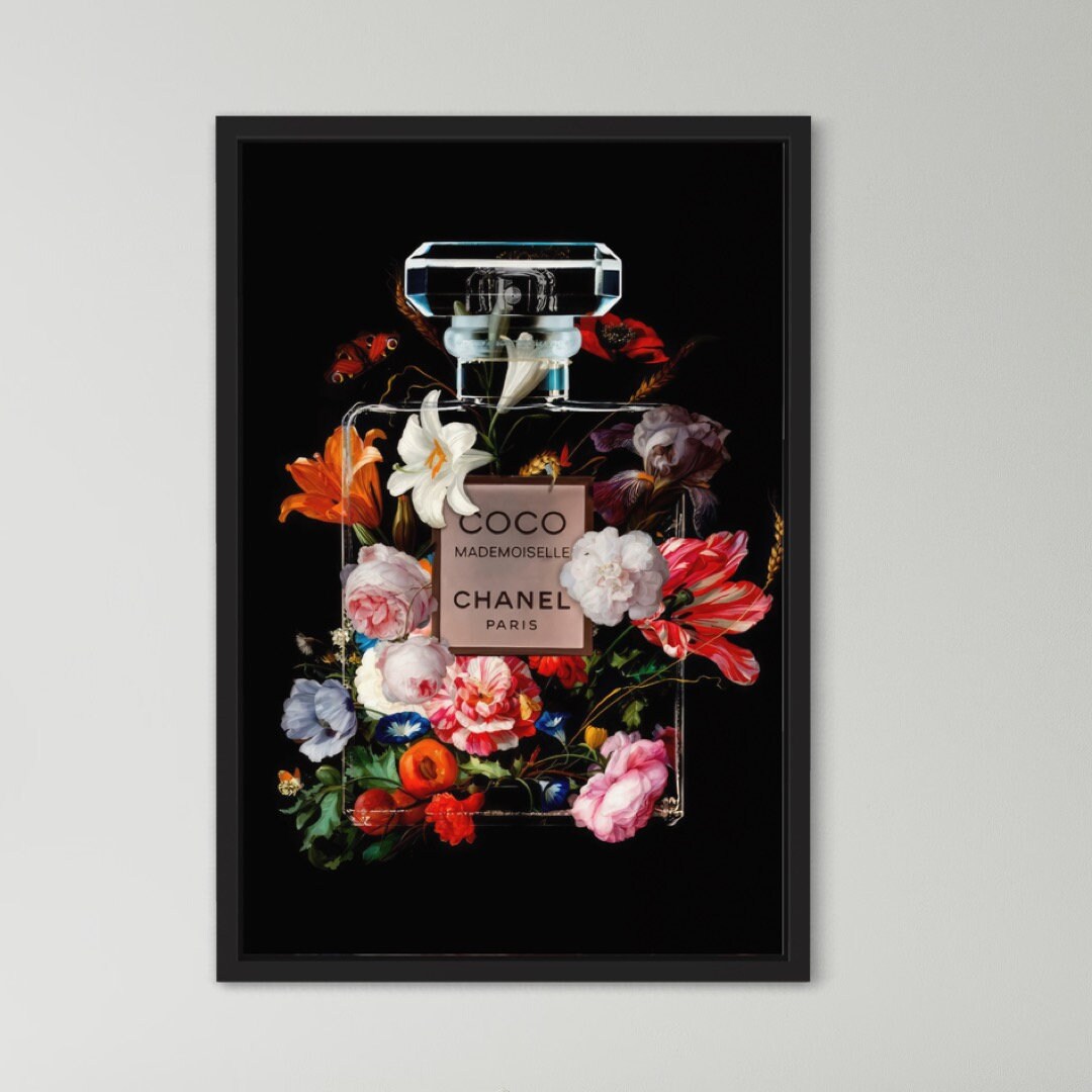 Perfume Poster, Peonies Perfume Print,paris Sign, Eau De Perfume ...