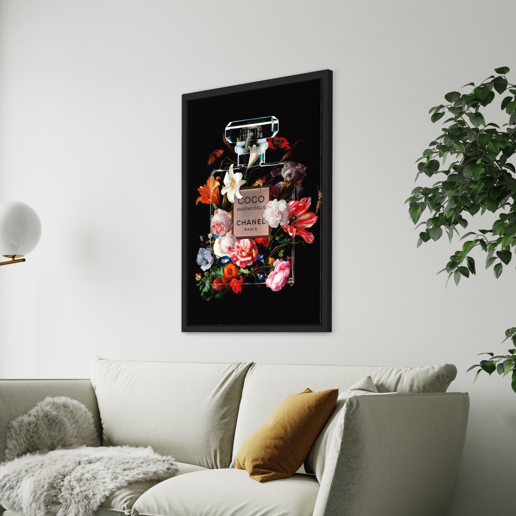 Perfume Poster, Peonies Perfume Print,paris Sign, Eau De Perfume ...