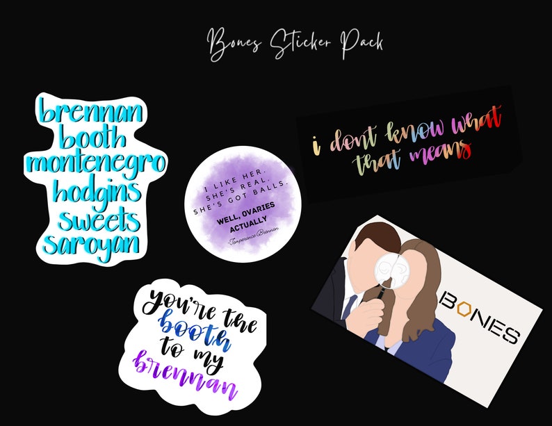 Bones Sticker Pack - Etsy