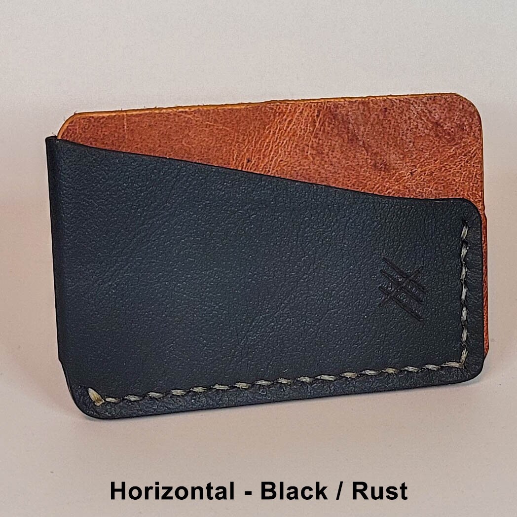 Leather 3-slot Card Wallet - Etsy