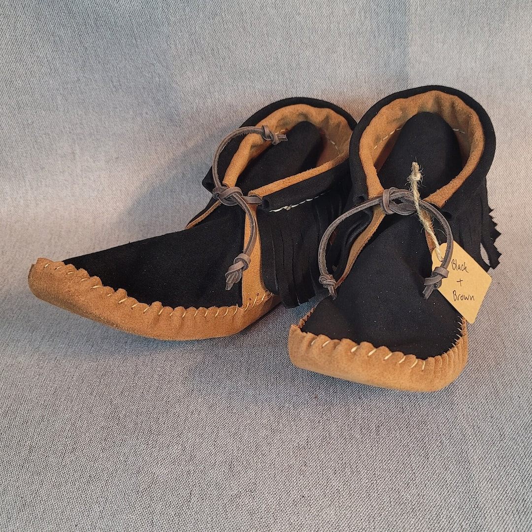 Men's Two Tone Leather High Top Moccasins - Etsy