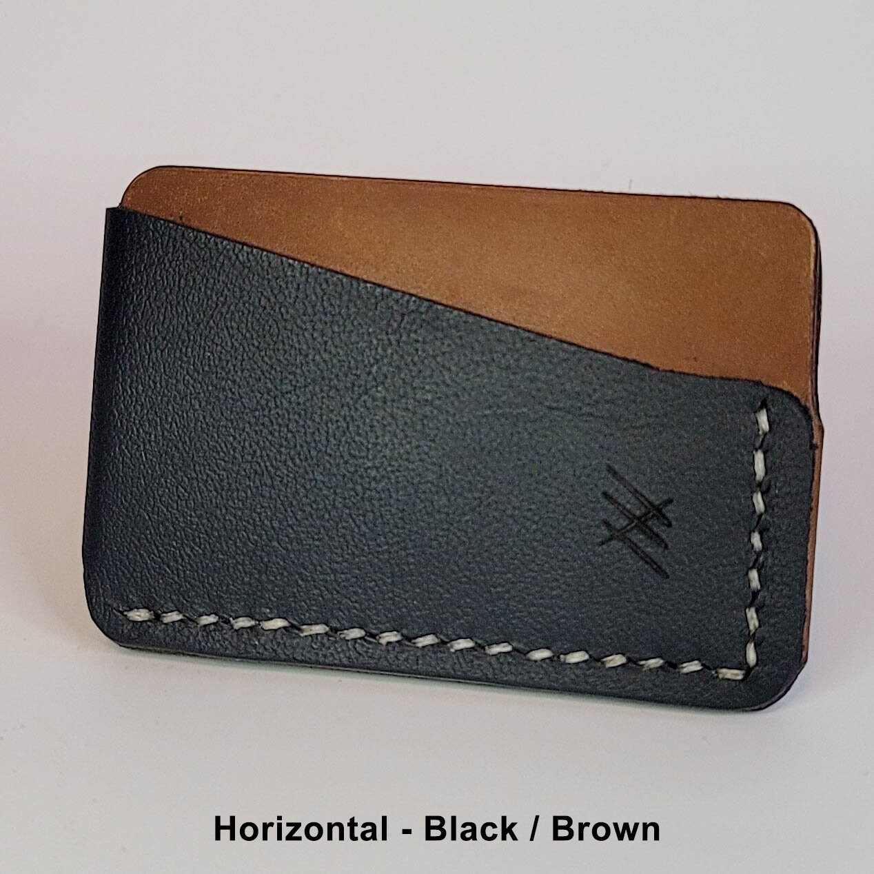 Leather 3-slot Card Wallet - Etsy