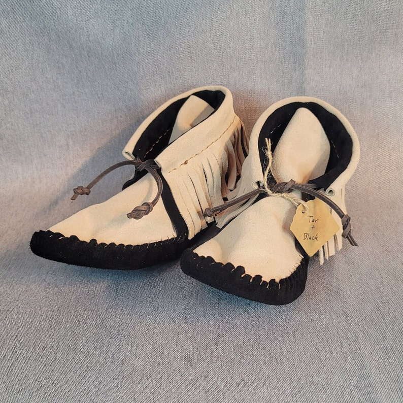 Men's Two Tone Leather High Top Moccasins - Etsy