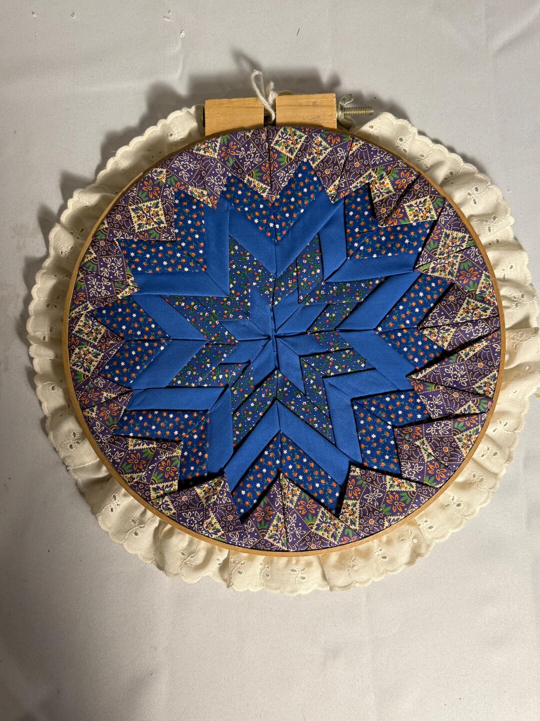 Vintage Quilted Blue Star Wall Hanging - Etsy