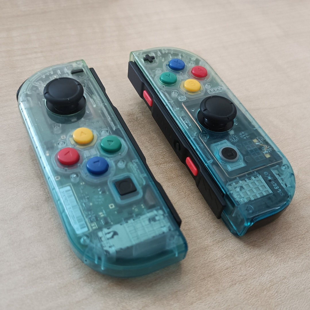 Custom Gradient Translucent Green and Blue Joycon Pair - Etsy