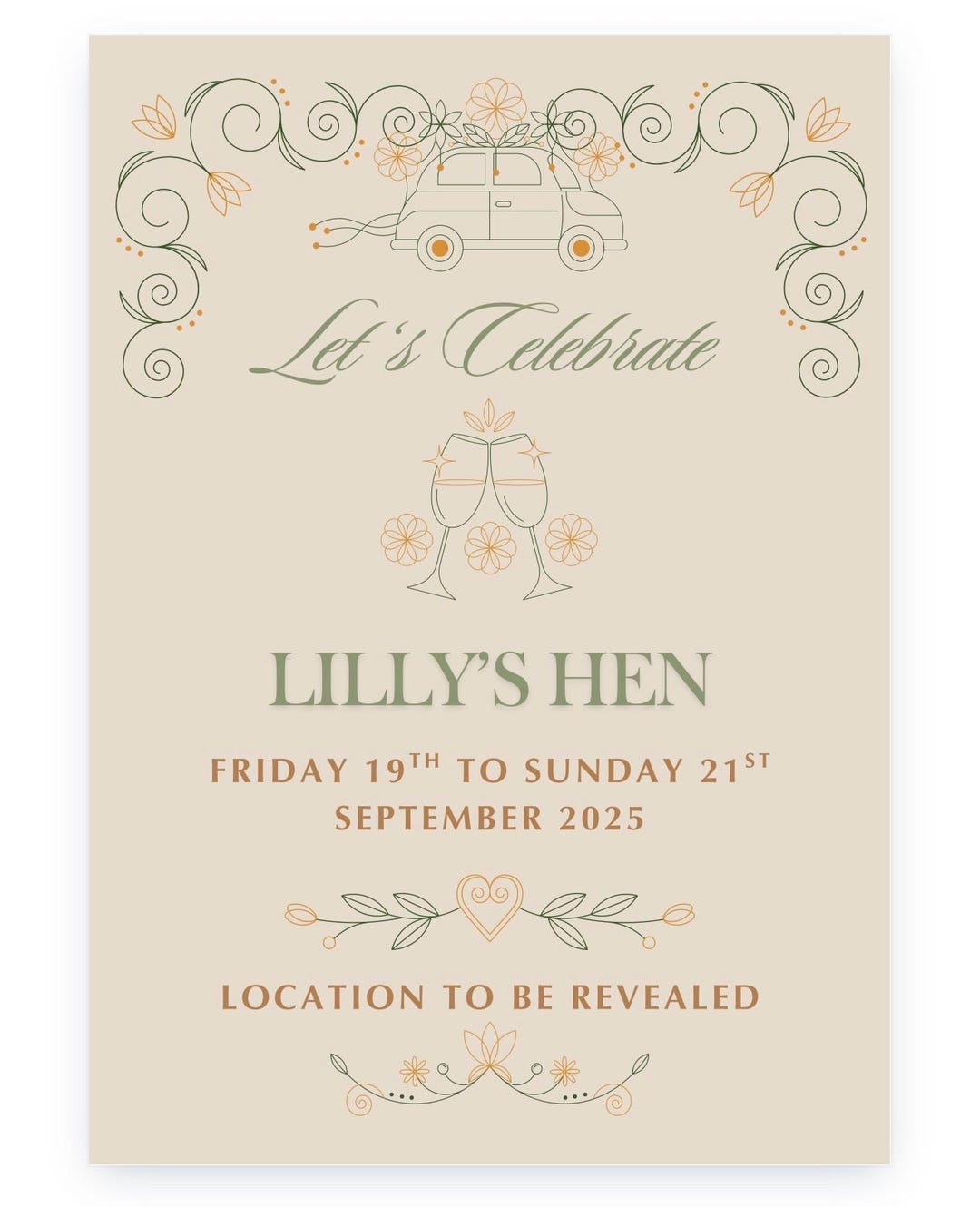 Hen Party Invite Template - Etsy