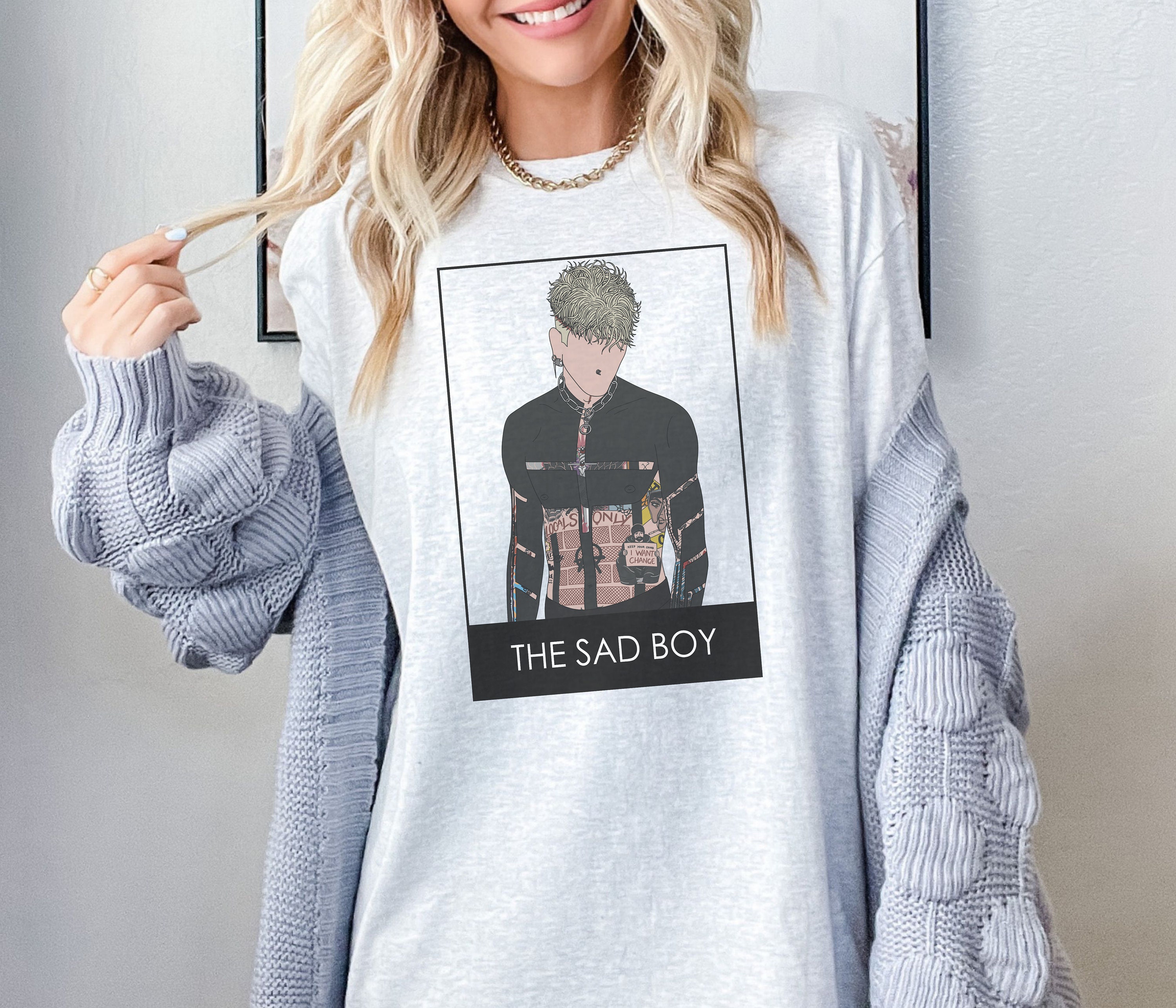 MGK Genre Sad Boy T Shirt Machine Gun Kelly Band Tee MGK Merch Emo Rap ...