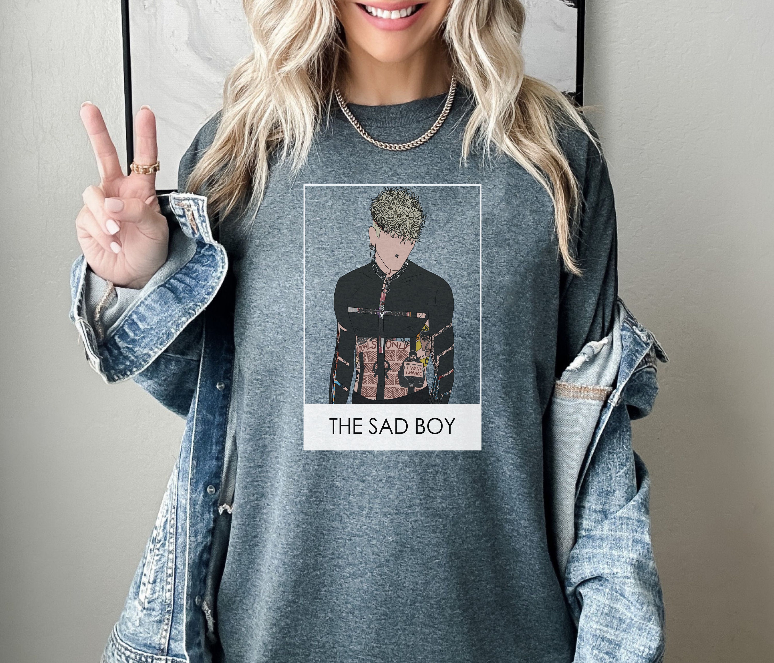 MGK Genre Sad Boy T Shirt Machine Gun Kelly Band Tee MGK Merch Emo Rap ...