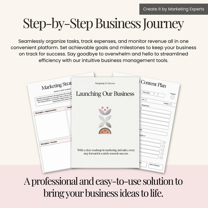 Professional Business Planner Printable, Digital for Entrepreneurs ...