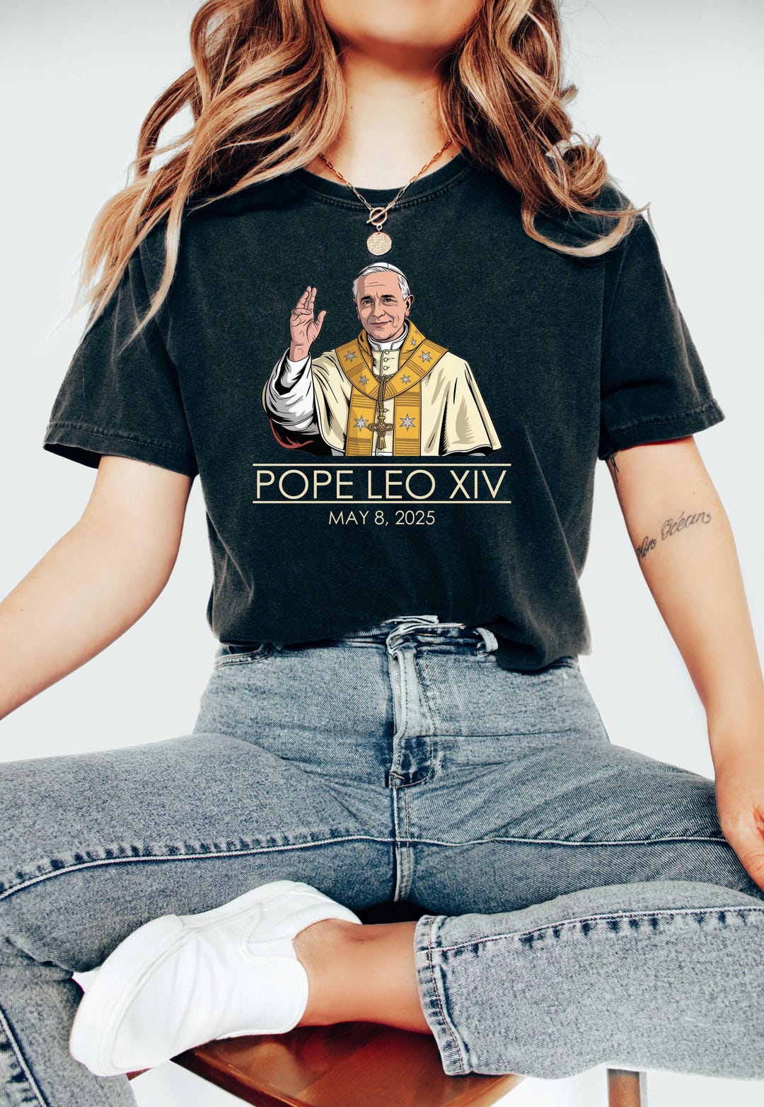 New Pope Leo XIV Tee, Pope 2025 Shirt, Catholic Gift T-shirt, American ...