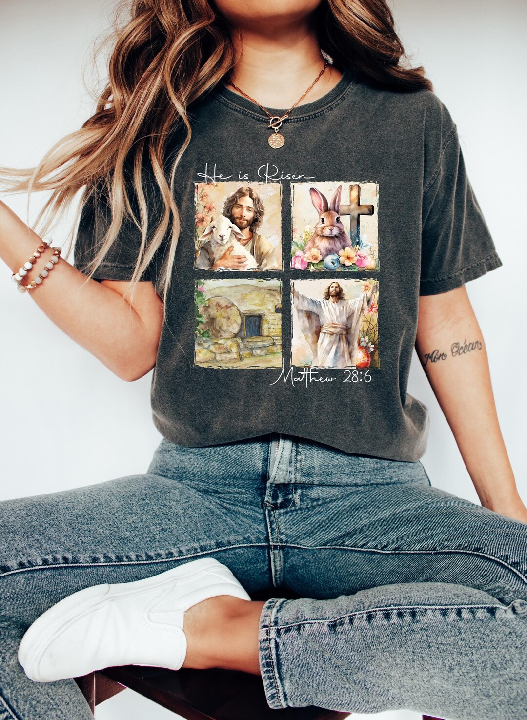 Easter He is Risen Shirt - Jesus Easter Shirt - Easter Sweatshirt for ...