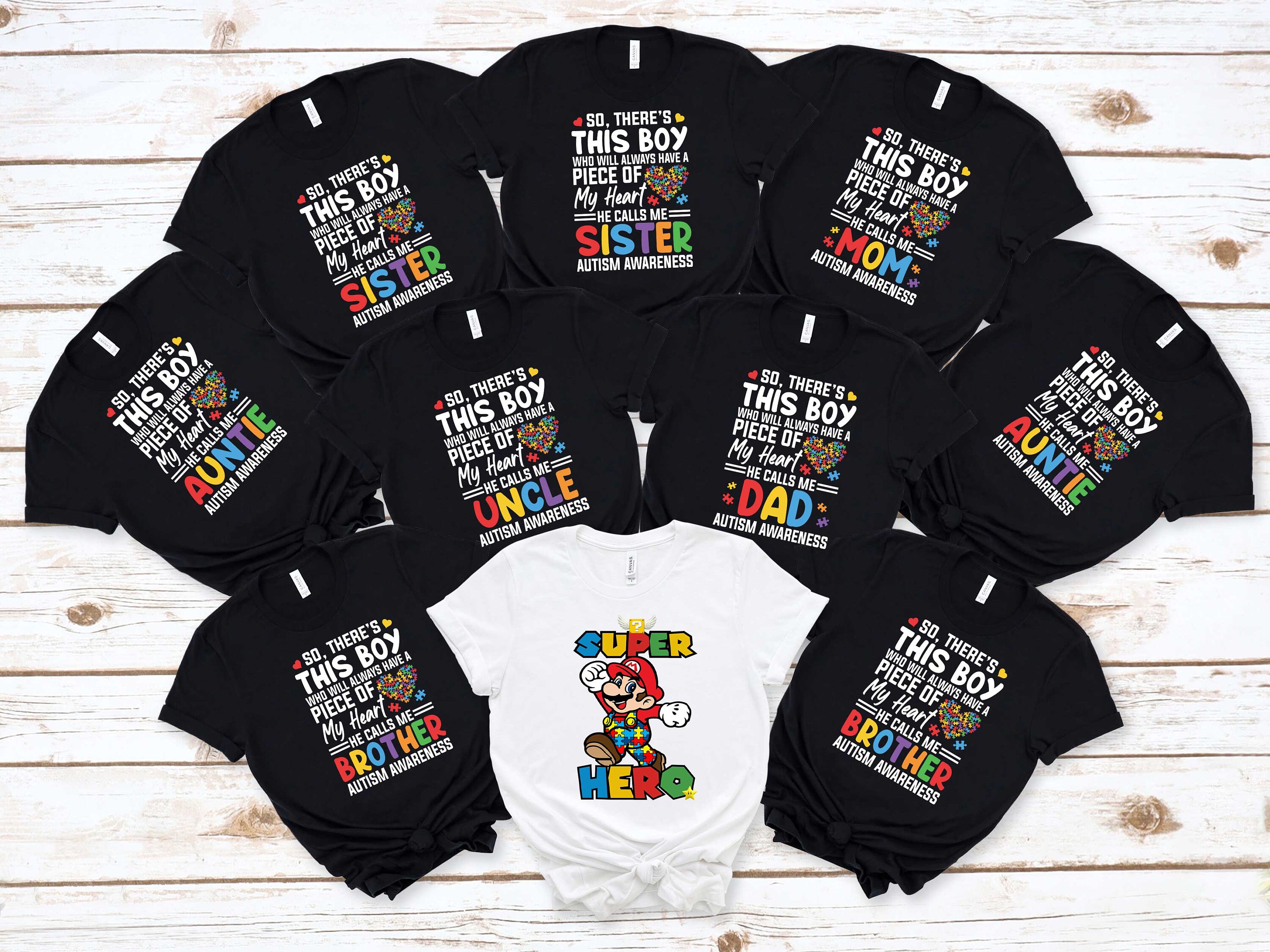 Autism Family Matching Shirt, Autism Super Family Crew Shirt, Super ...