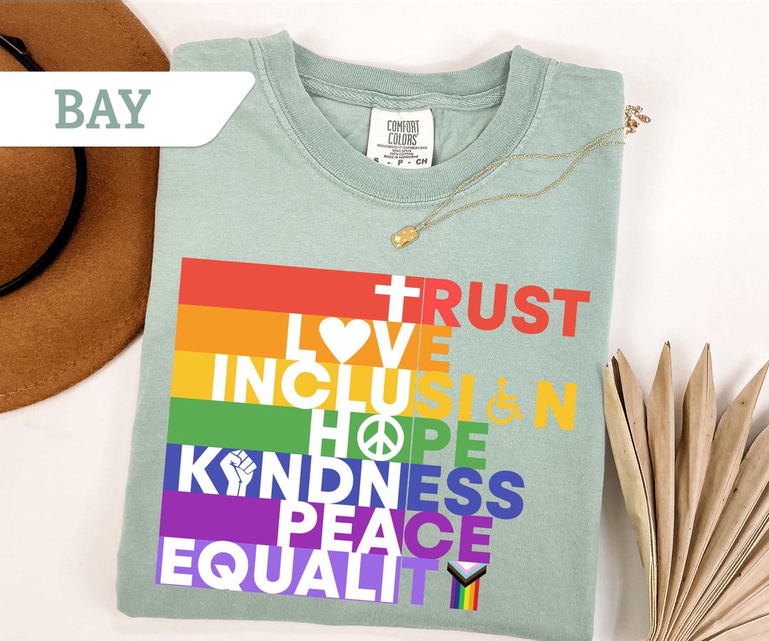 Comfort Colors®retro LGBTQ Shirt, Pride Quote T-shirt, Trust Love ...
