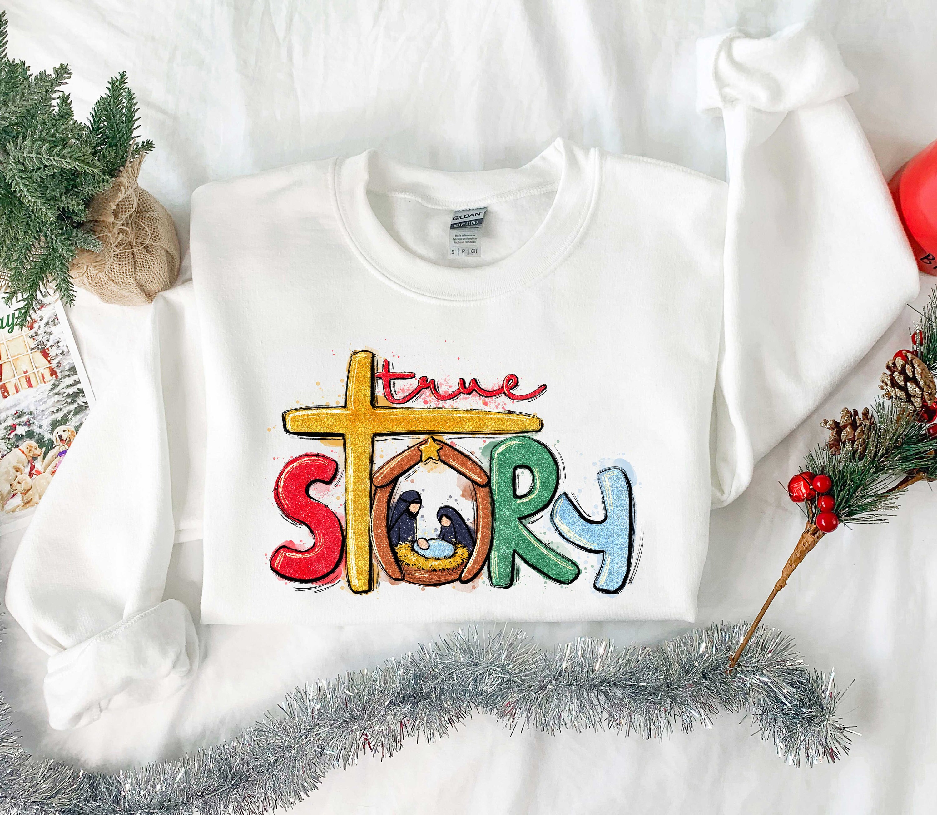 True Story Sweatshirt, True Story Christmas Shirt, Christian Nativity ...