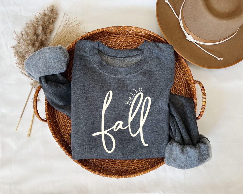 Hello Fall Sweatshirt, Thanksgiving Sweater, Family Sweatshirt, Funny ...