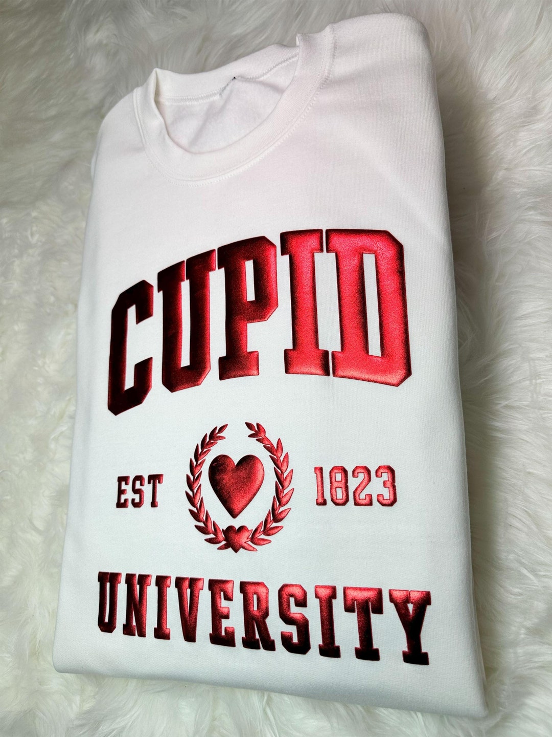 Cupid University Puff Sweatshirt & T-shirt for Her, Trendy Valentines ...