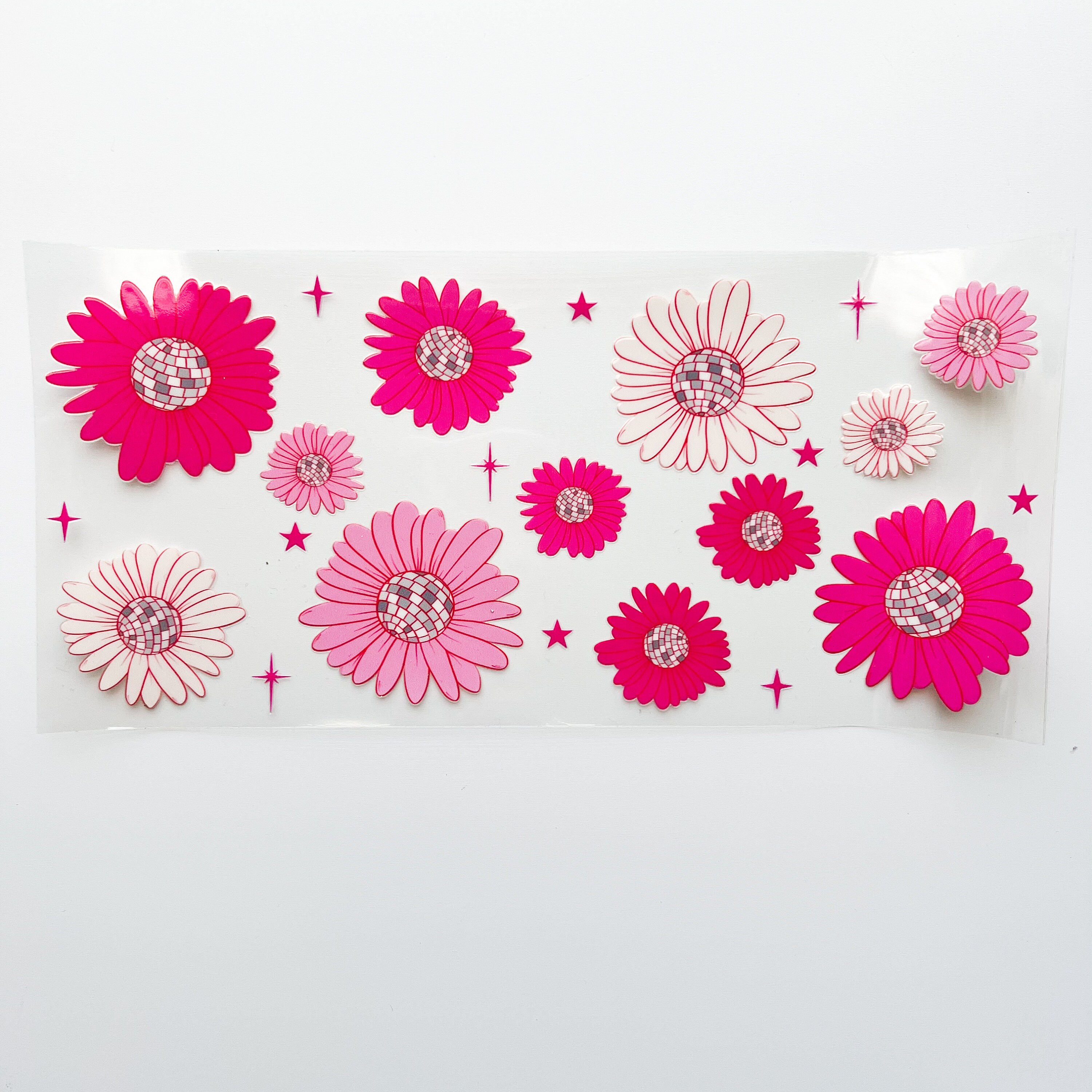 Daisy Tinker Bell Nemo Strawberry Princessflowers Pink/ Ocean UV DTF ...