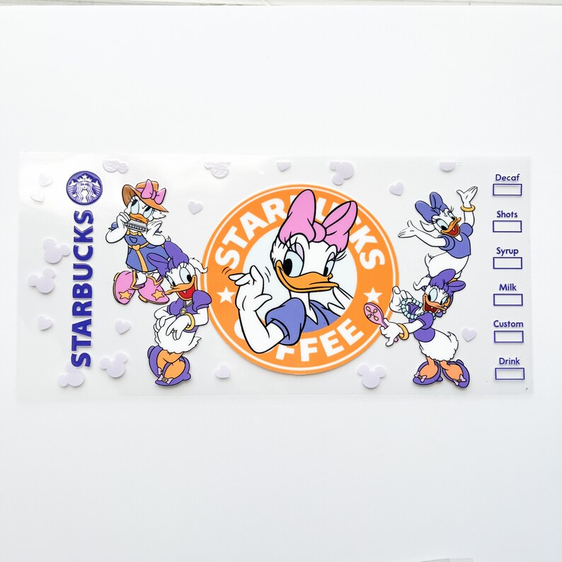 Daisy Tinker Bell Nemo Strawberry Princessflowers Pink/ Ocean UV DTF ...