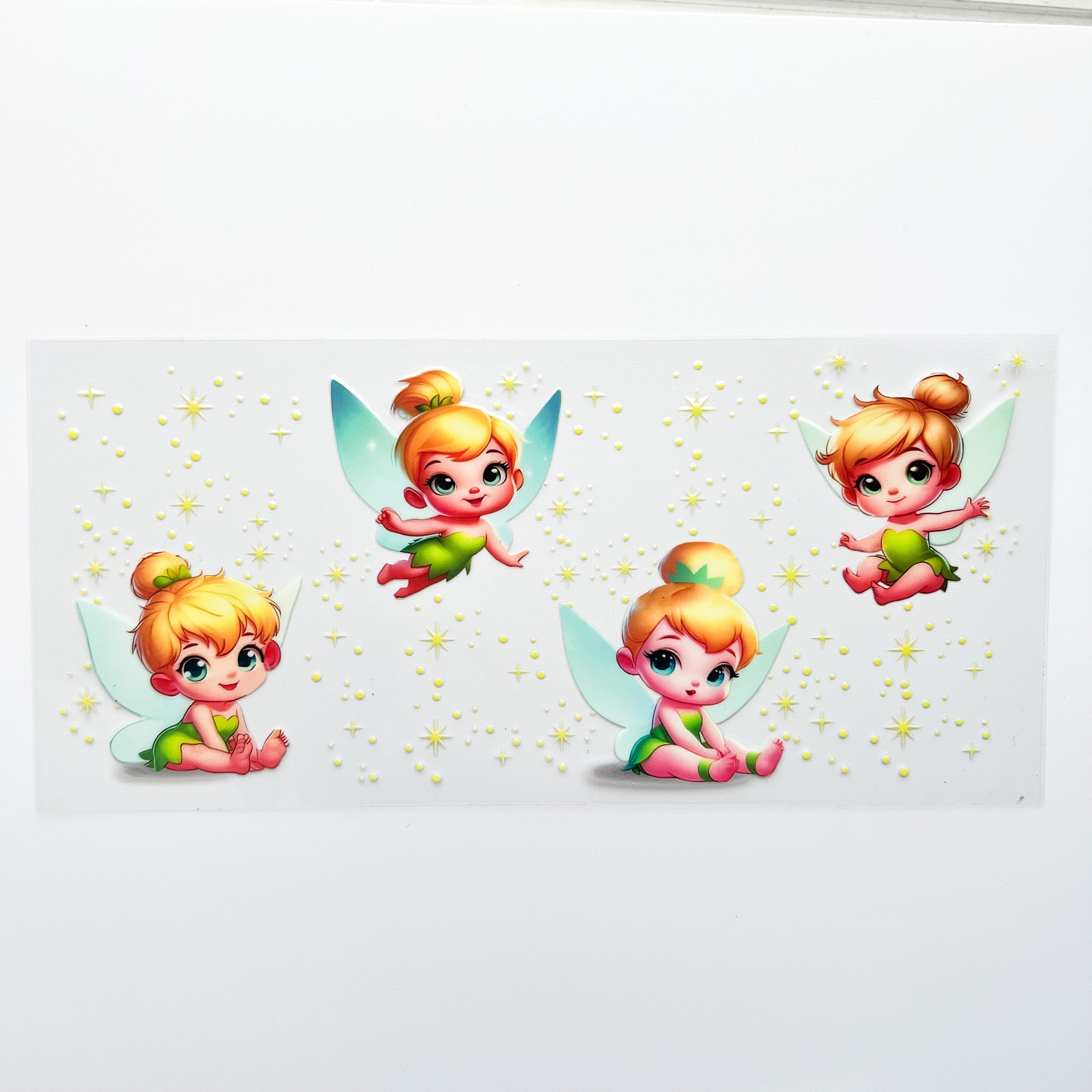 Daisy Tinker Bell Nemo Strawberry Princessflowers Pink/ Ocean UV DTF ...