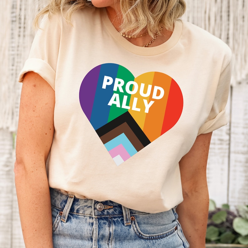 Proud Ally Shirt, Ally Pride Outfit, LGBTQ T-shirt, Pride Month ...