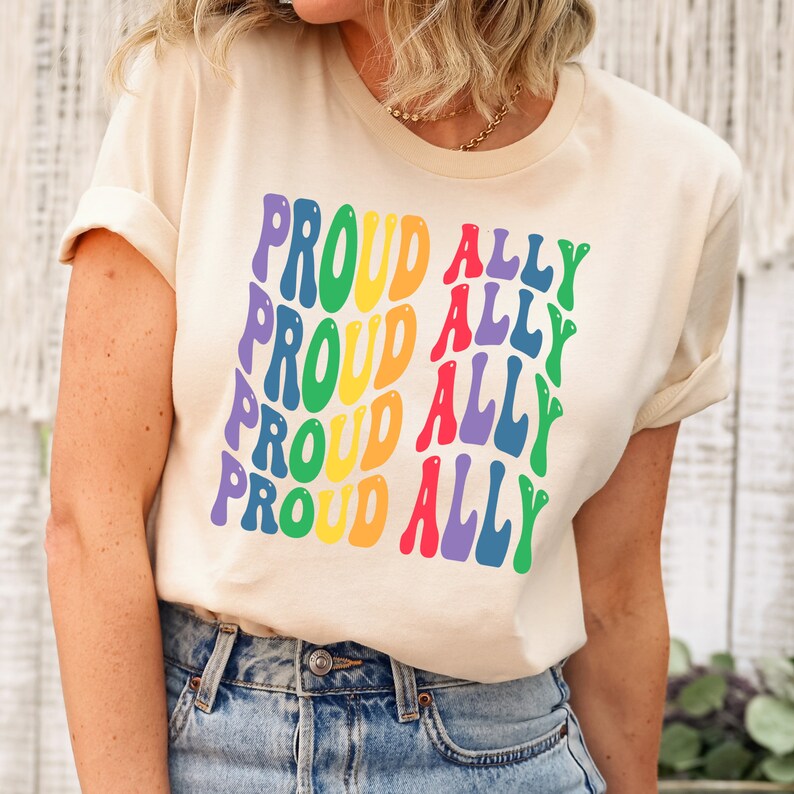 Proud Ally Shirt, Ally Pride Outfit, LGBTQ T-shirt, Pride Month ...