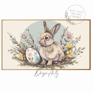 Samsung Frame TV Easter Bunny Wall Art Rabbit Easter Egg Frame TV ...