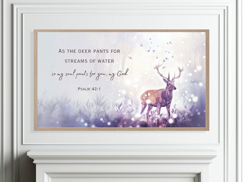 Samsung Frame TV Christian Art Bible Verse Psalm 42 Scripture as the ...