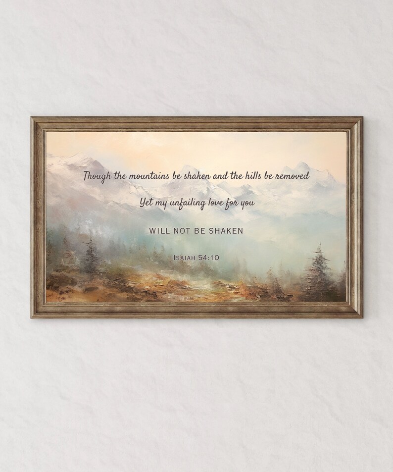 Samsung Frame TV Christian Art Bible Verse Isaiah 54 Scripture My ...